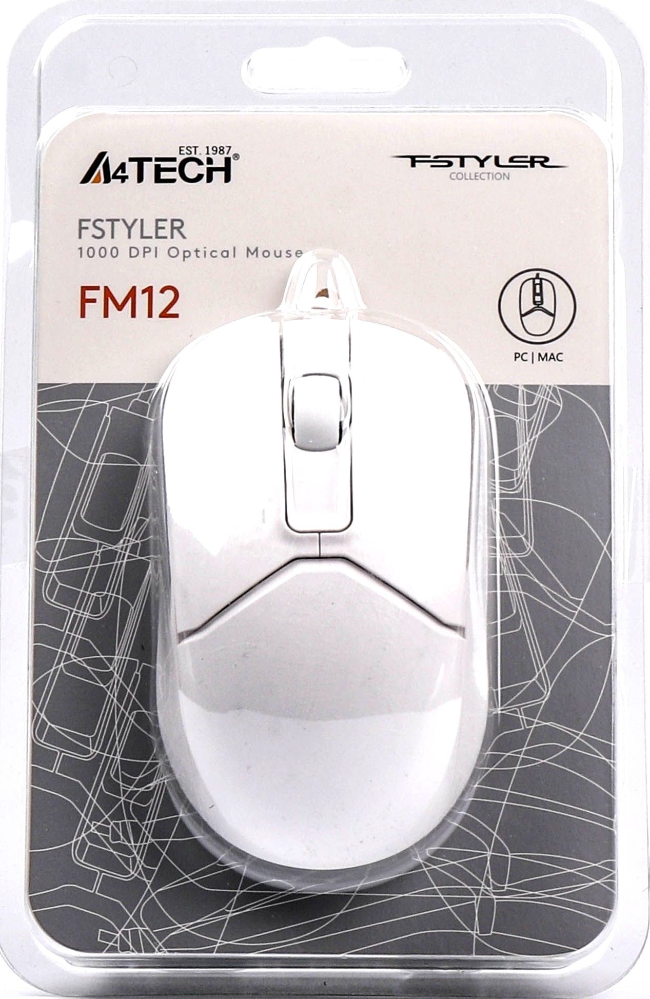 Миша A4Tech Fstyler FM12 White - PC Base